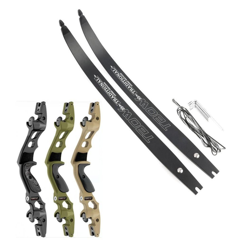 Junxing Archery Taow 62" ILF Recurve Bow 30-60lbs Takedown RH Hunting ...