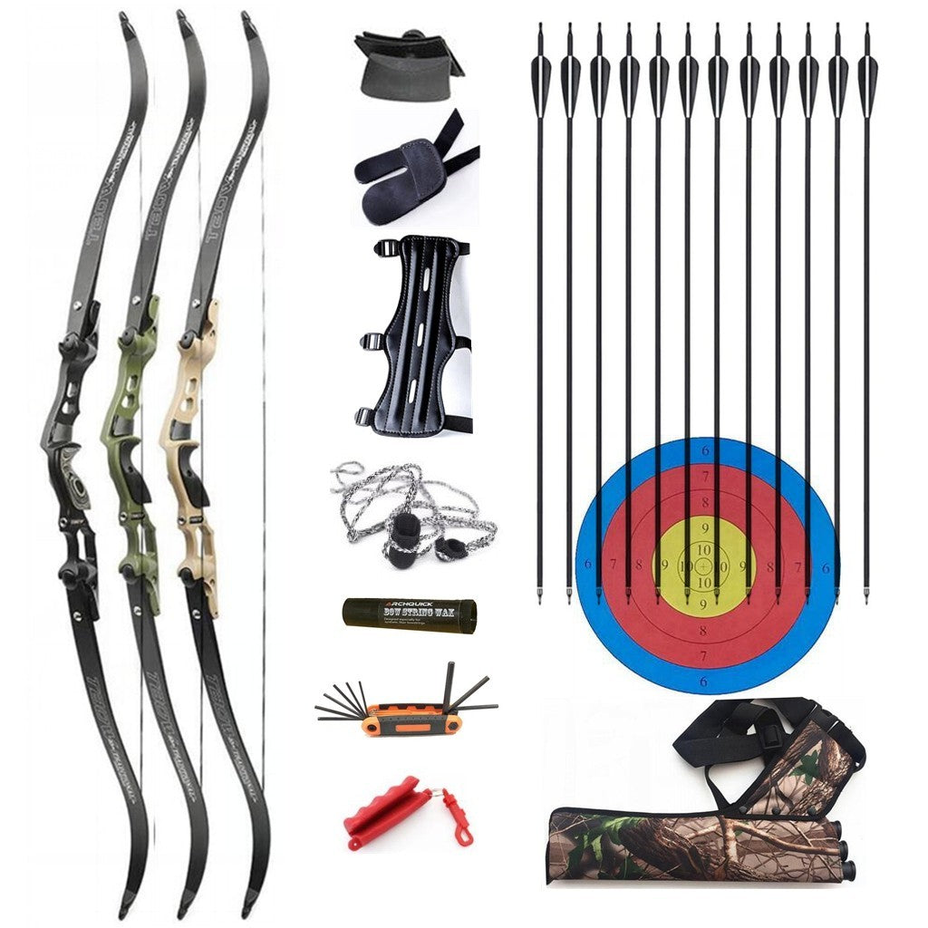 Junxing Archery Taow H1 62" ILF Hunting Recurve Bow 30-60lbs RH RTS se ...